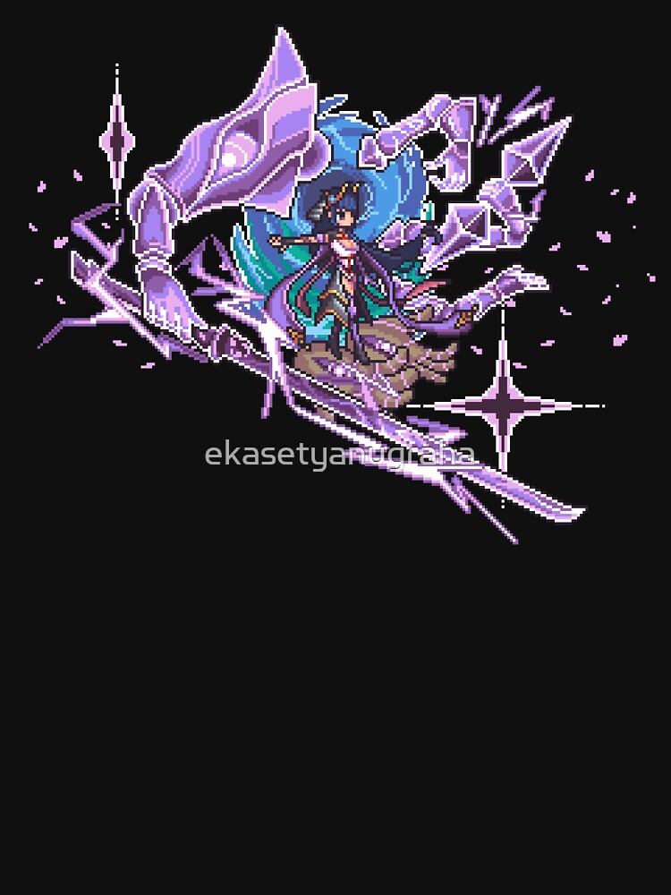 "Raiden Shogun (Puppet Ver.) - Genshin Impact Pixel Art" Active T-Shirt ...