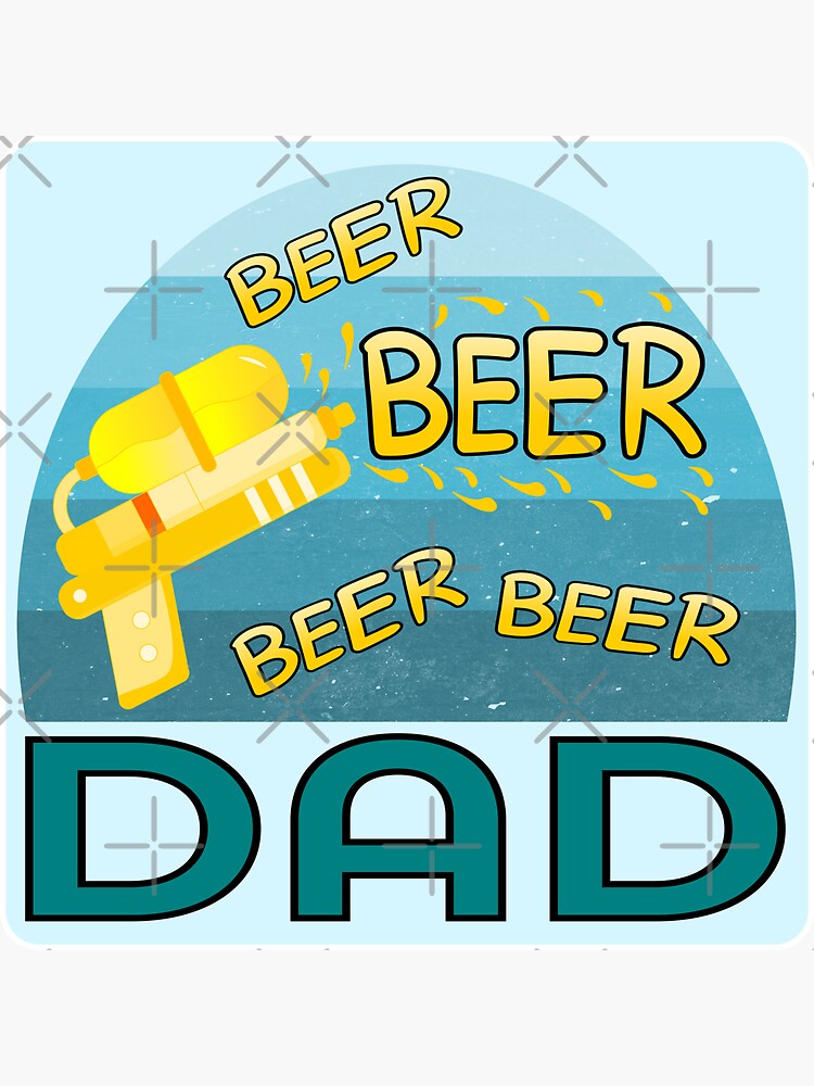 "Beer Water Gun" Sticker for Sale by minimalartstory | Redbubble