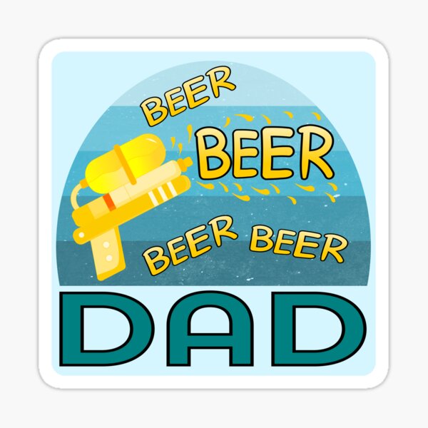 "Beer Water Gun" Sticker for Sale by minimalartstory | Redbubble