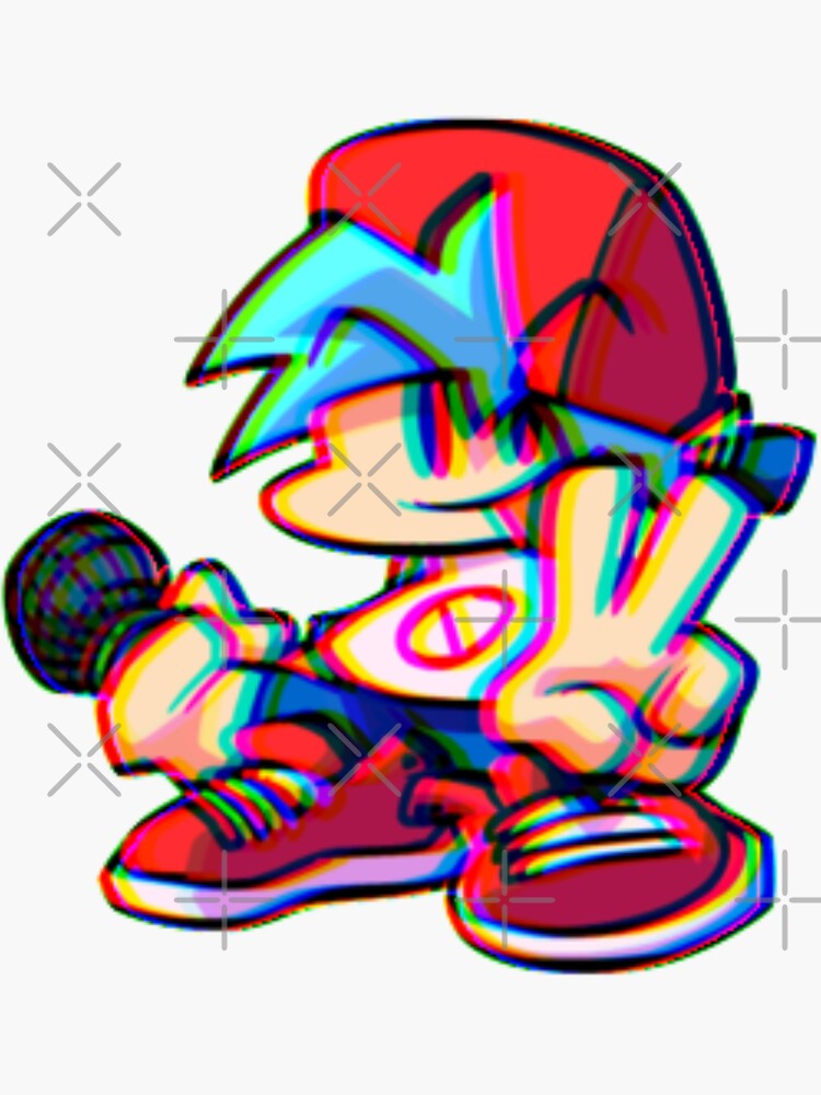 "Friday night funkin Boyfriend character " Sticker for Sale by ...