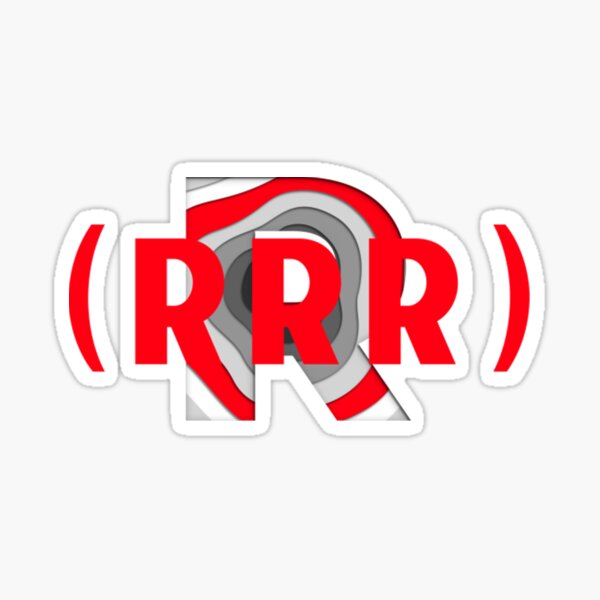 "rrr design" Sticker by kieninglatr | Redbubble