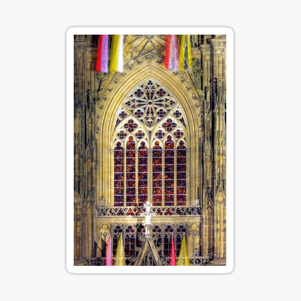 "Cologne Cathedral Window" Sticker by RichardGaleries | Redbubble
