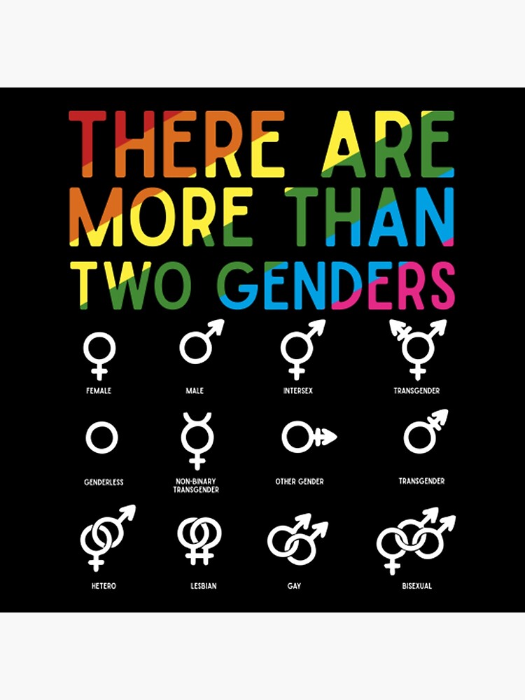Póster «Hay más de dos géneros Símbolos de todos los géneros Arco iris» de kieninglatr | Redbubble