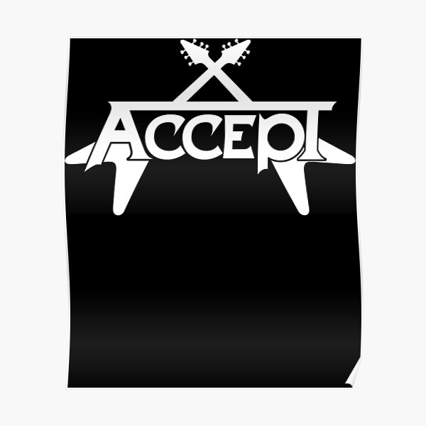 "ACCEPT HEAVY METAL" Poster for Sale by colettesalam90 | Redbubble