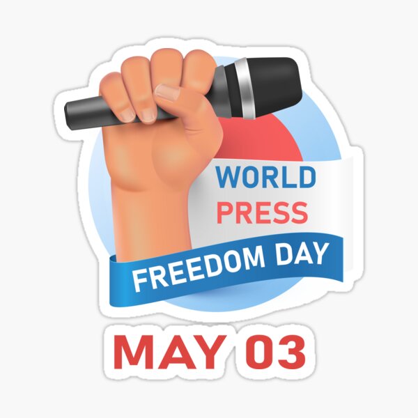 "World Press Freedom Day 1" Sticker by dakidesigner | Redbubble