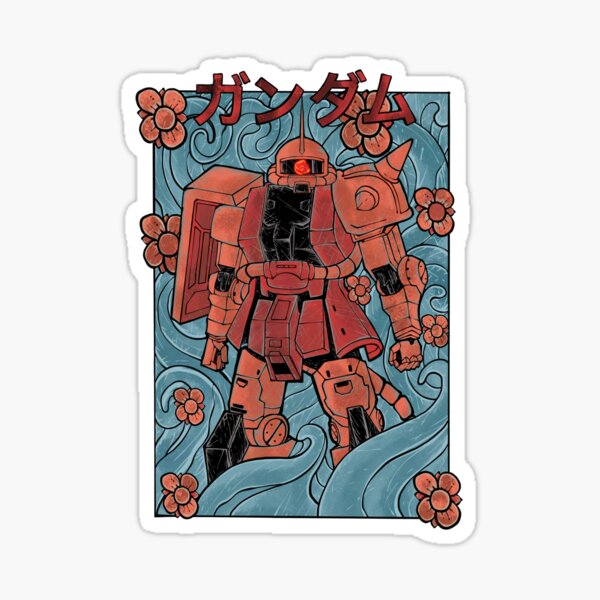 "Zaku gundam" Sticker by AMpixel | Redbubble