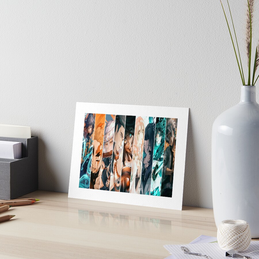 "The 9 Hashira - Lime" Art Board Print by Pare-pare | Redbubble