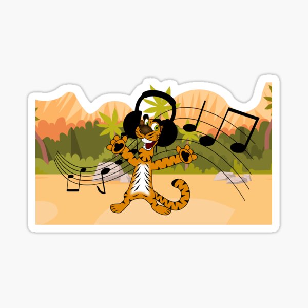 "Chill Tiger Music" Sticker for Sale by CKM-style | Redbubble