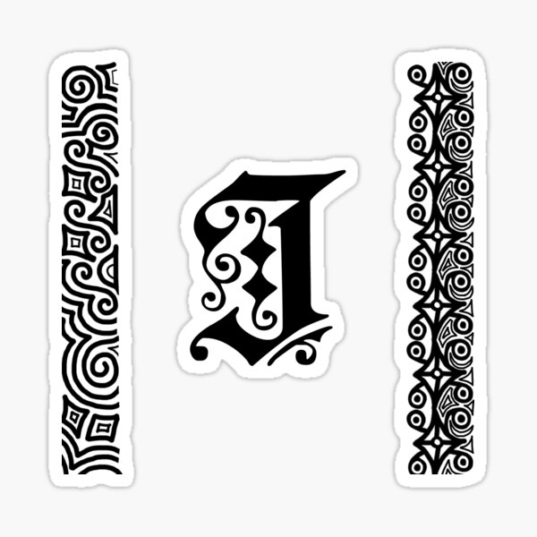 " Letter I" Sticker by Encie-Designs | Redbubble