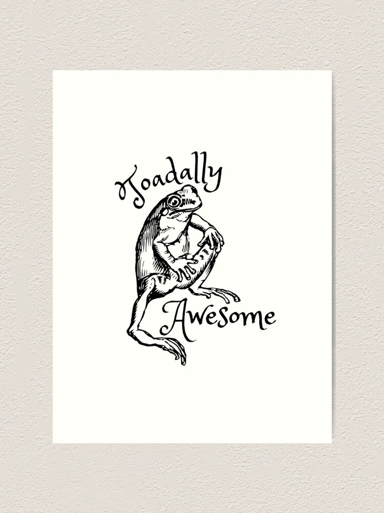 "Toadally Awesome Frog Aesthetic Frog Pun" Art Print for Sale by CaitU ...