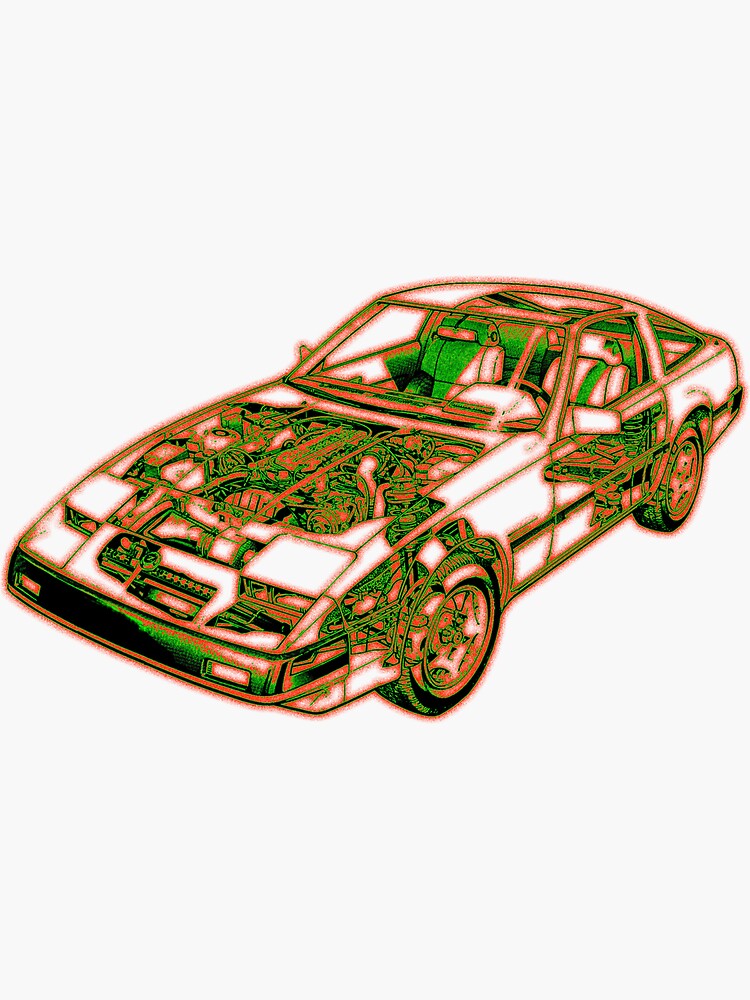 "Datsun Nissan 300ZX Z31 Radioactive 1" Sticker for Sale by DatsunStyle ...