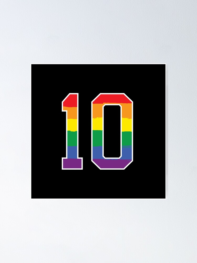 "Number 10 Rainbow LGBT pride ten" Poster for Sale by LoveIsColorful ...