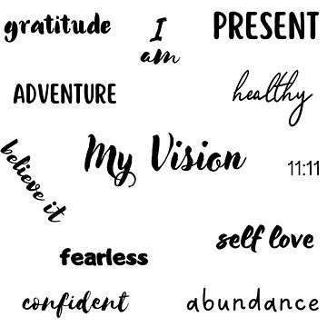 "Vision Board Sticker Pack" Sticker for Sale by MarssyMT | Redbubble