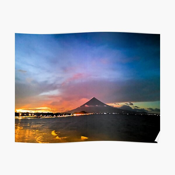 "Mt. Mayon Volcano" Poster for Sale by JTEEE | Redbubble