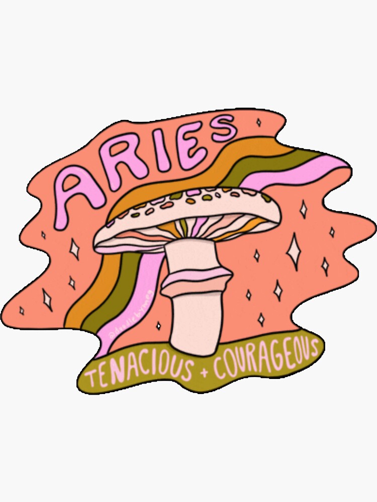 "ARIES" Sticker by amineandmore | Redbubble