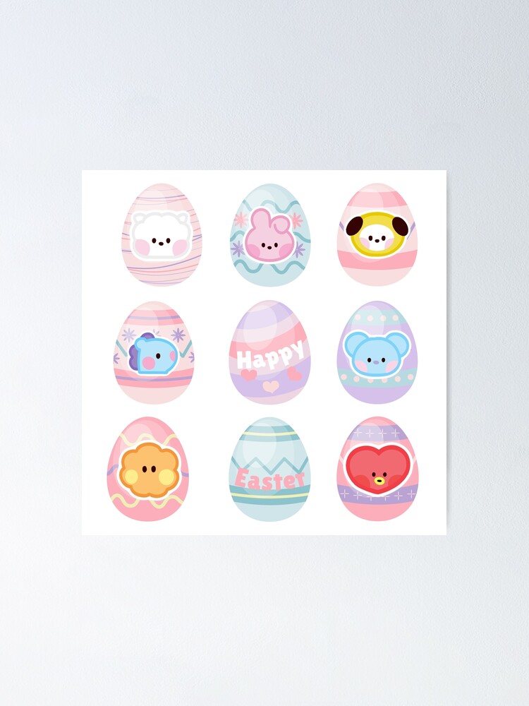 "BTS - Baby BT21 My Little Buddy Happy easter" Poster for Sale by ...