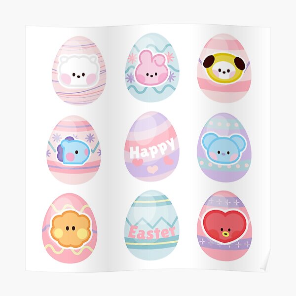 "BTS - Baby BT21 My Little Buddy Happy easter" Poster for Sale by ...