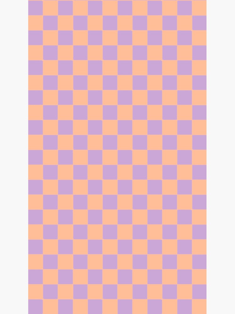 "Checkered Pastel Purple and Orange" Sticker by AestheticShopB | Redbubble