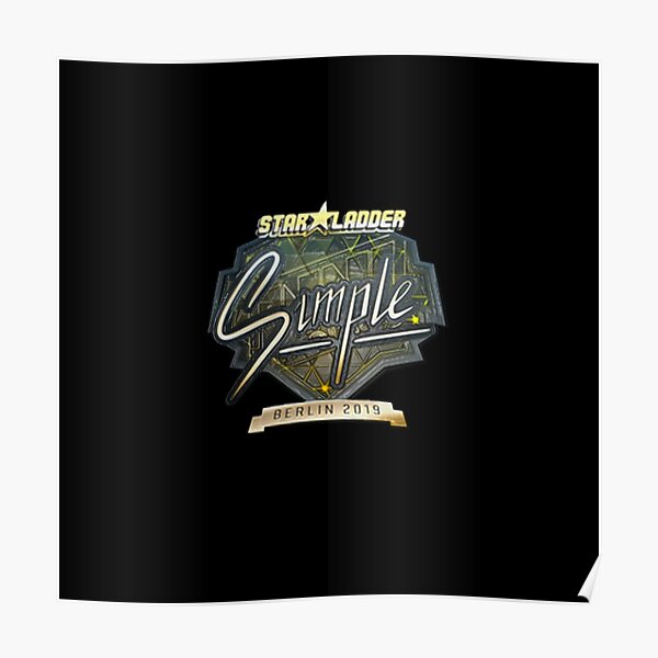 "S1mple sticker (gold)" Poster for Sale by si3iy | Redbubble