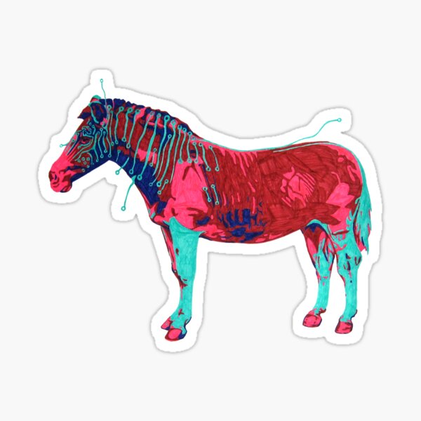 "Electric Quagga" Sticker for Sale by RaLiz | Redbubble