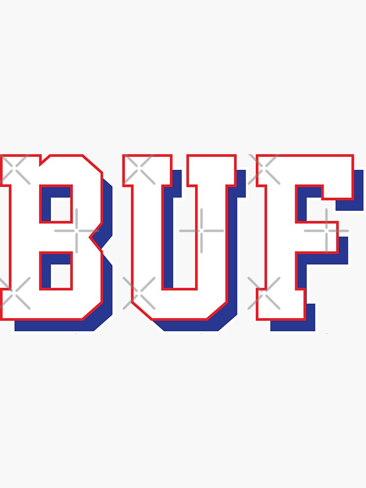 "Buffalo Buf logo" Sticker for Sale by noochburger | Redbubble