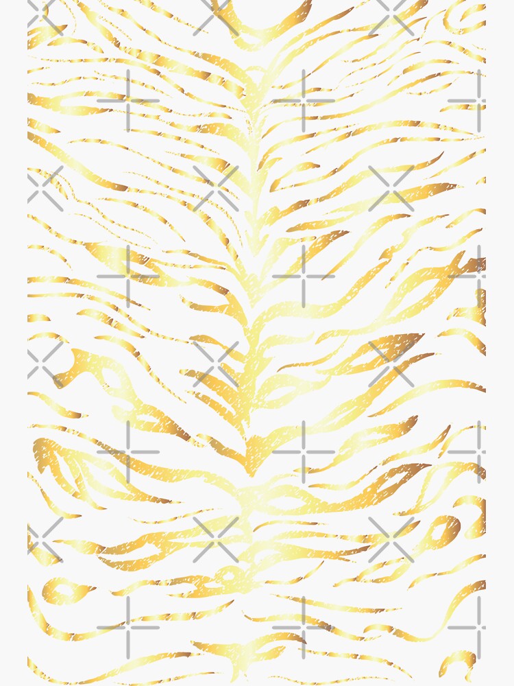 "Gold tiger stripes design" Sticker by AnnArtshock | Redbubble