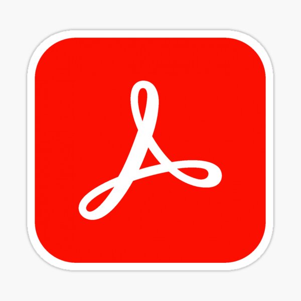 "Adobe -Acrobat-logo design" Sticker by tarriU | Redbubble