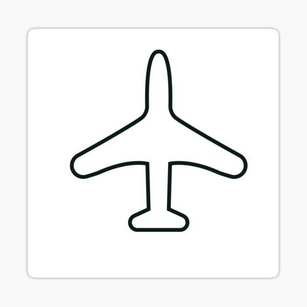 "Airplane Logo Travel Symbol" Sticker by Ivan-Ilustrata | Redbubble
