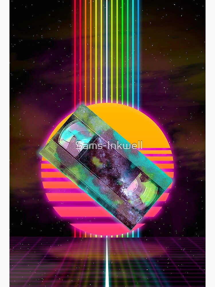 "VHS 80's synthwave" Poster for Sale by Sams-Inkwell | Redbubble