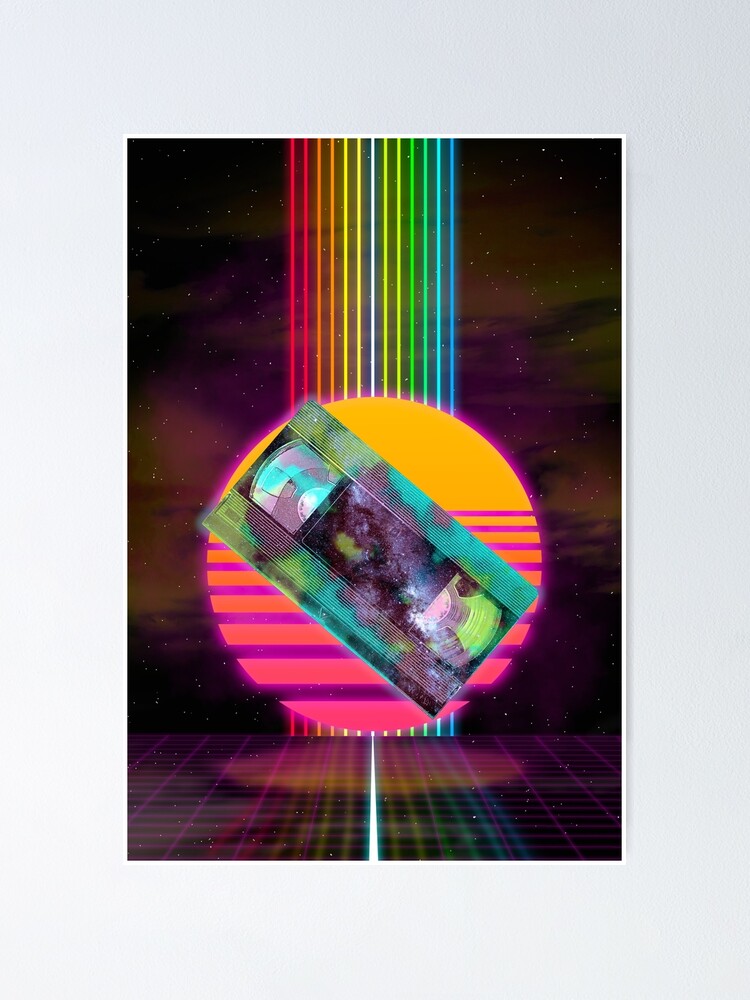 "VHS 80's synthwave" Poster for Sale by Sams-Inkwell | Redbubble