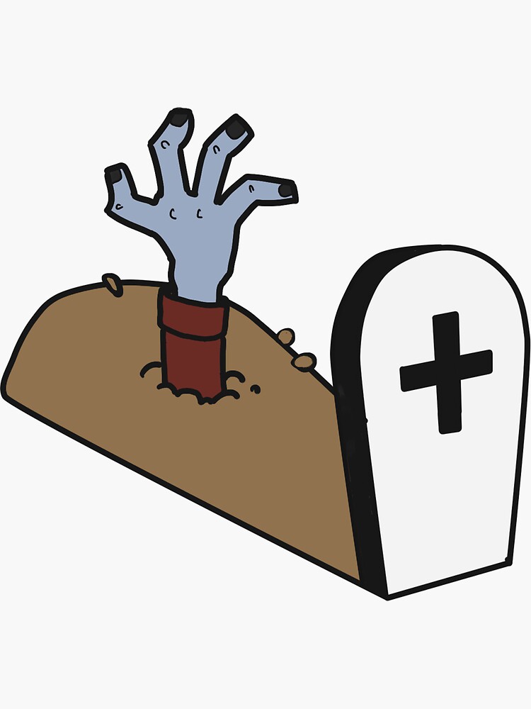 "Zombie Coming Back Alive" Sticker by MarjanHristov | Redbubble
