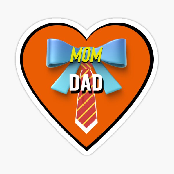 "MOM & DAD " Sticker for Sale by ChienHuang | Redbubble