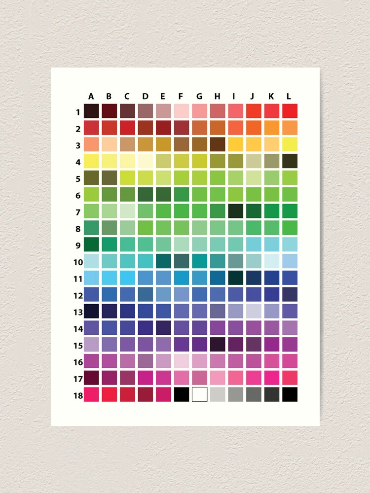 "Web Color Chart" Art Print for Sale by annembray | Redbubble