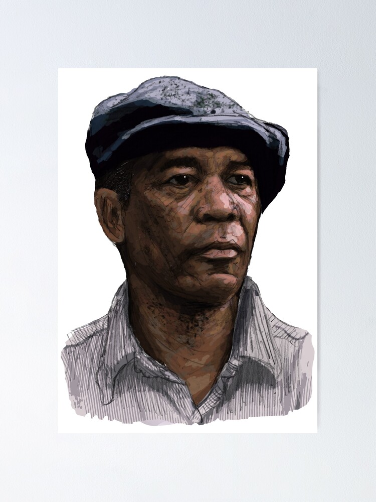 "Morgan Freeman (colour)" Poster by jamestomgray | Redbubble
