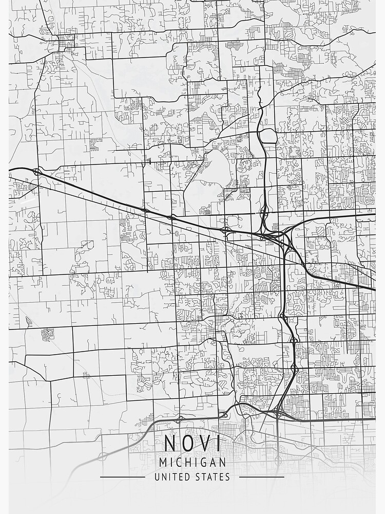 "Novi - Michigan - US Gray City Map" Poster for Sale by ctmapprint ...