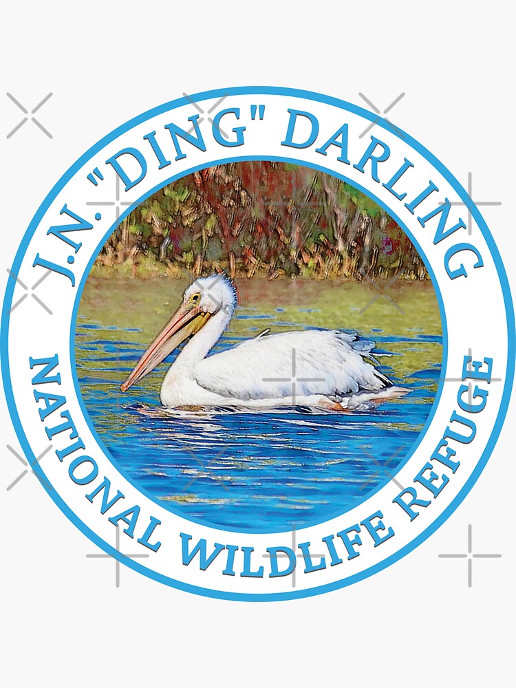 "J.N. "Ding" Darling National Wildlife Refuge" Sticker for Sale by ...