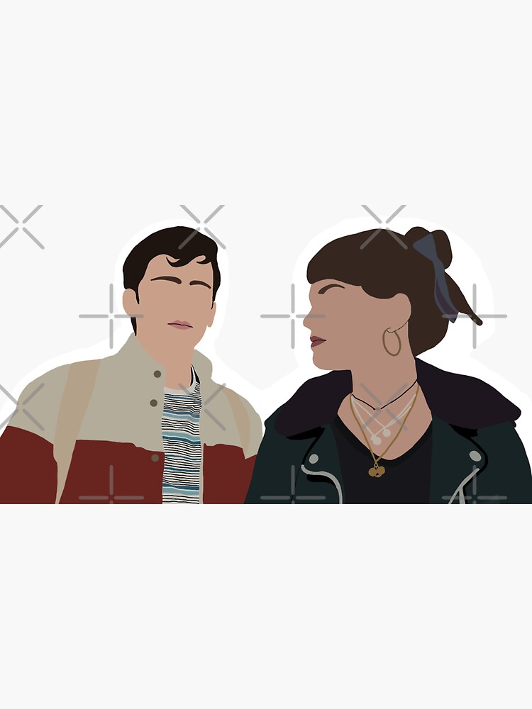 "Maeve and Otis" Sticker by Lauren-dx14 | Redbubble