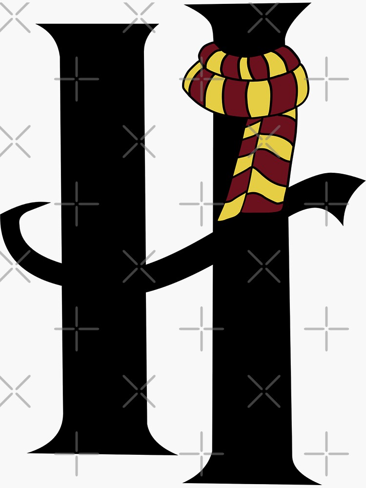 "H harry p hp Griffin letter" Sticker by saddoohpo | Redbubble