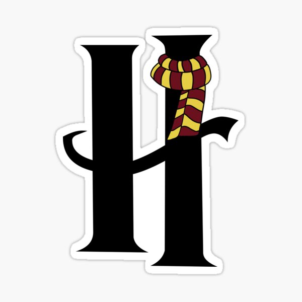 "H harry p hp Griffin letter" Sticker by saddoohpo | Redbubble