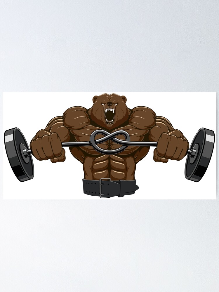 "Strong bear" Poster for Sale by Sportsiberia | Redbubble