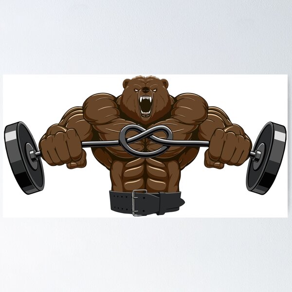 "Strong bear" Poster for Sale by Sportsiberia | Redbubble