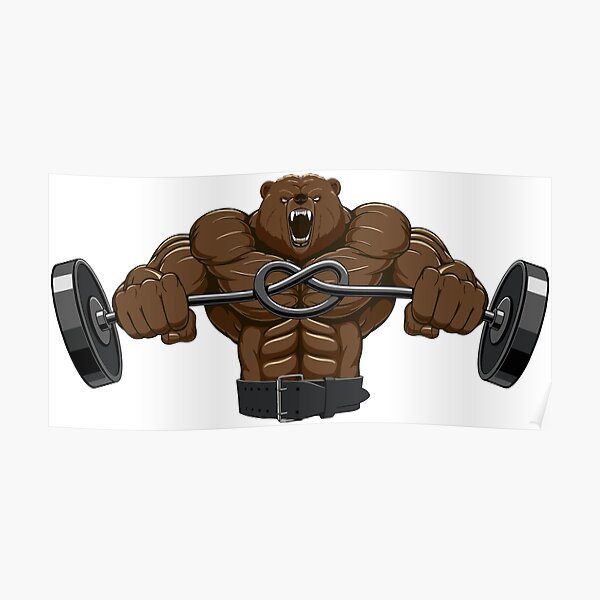 "Strong bear" Poster for Sale by Sportsiberia | Redbubble