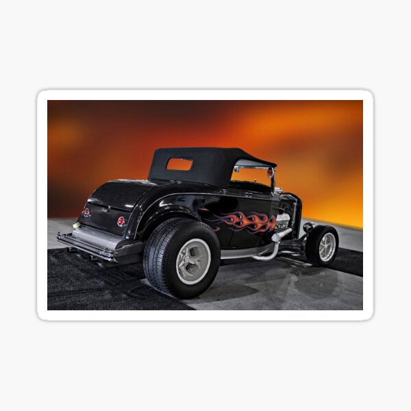 "Classic 1932 Ford 'Hot Rod' Roadster" Sticker for Sale by DaveKoontz ...