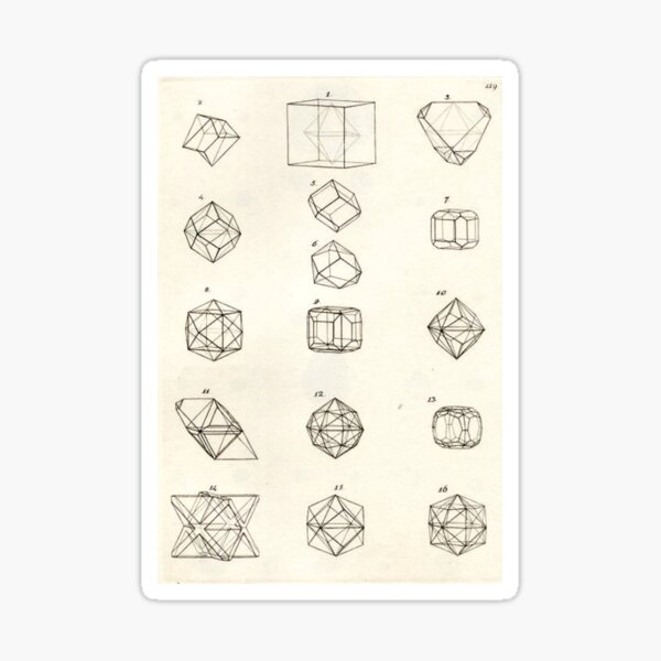 "Crystal Geometry" Sticker for Sale by bluespecsstudio | Redbubble