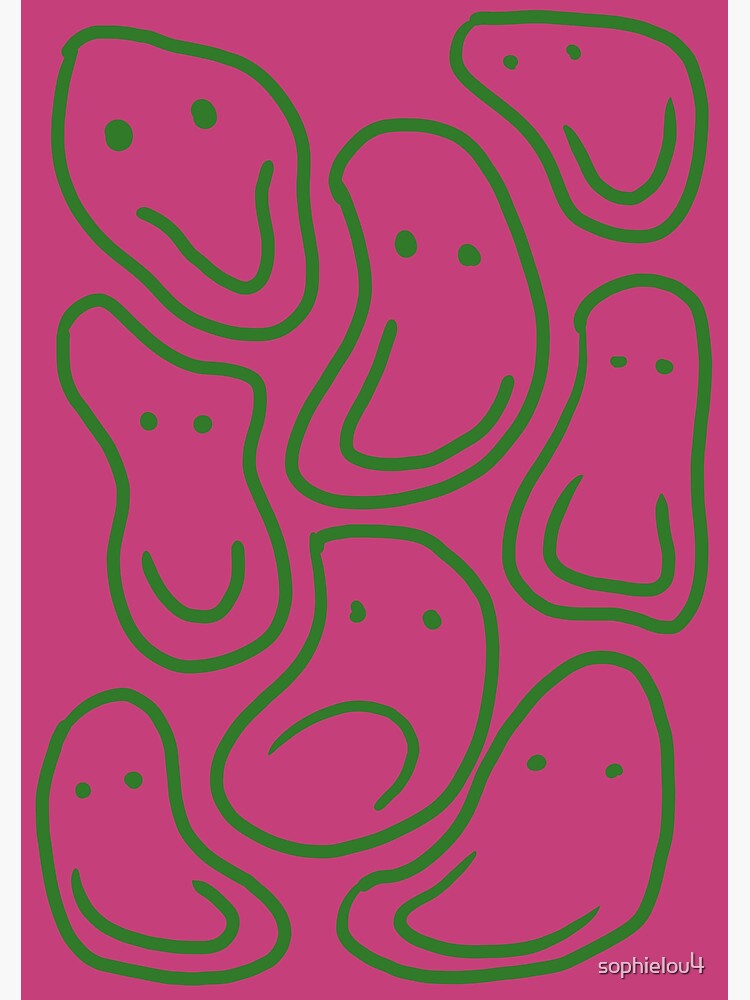 "Retro smiley faces" Sticker by sophielou4 | Redbubble