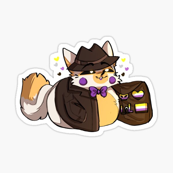 "NB lolbit dealer " Sticker for Sale by Parrythefloof | Redbubble