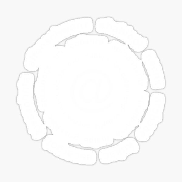 "The at sign, @ (white print)" Sticker by Aceofspace3000 | Redbubble