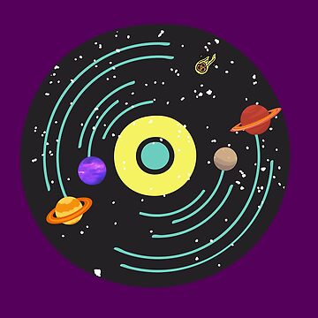 "Solar System Vinyl Record" Sticker for Sale by CAT-LUVERS | Redbubble