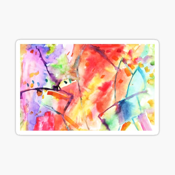 "Watercolor abstract painting - abstract" Sticker for Sale by lausn ...
