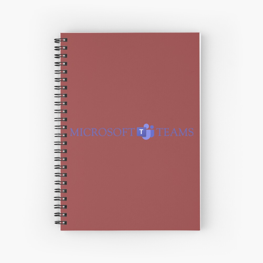"Blue Microsoft Teams logo text serif " Spiral Notebook by bestskins17 ...